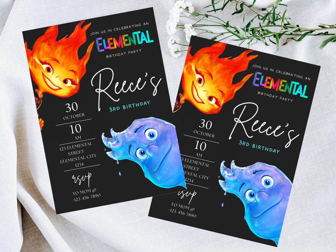 Elemental Invitation | Digital Download | Editable Invitation Printable ...