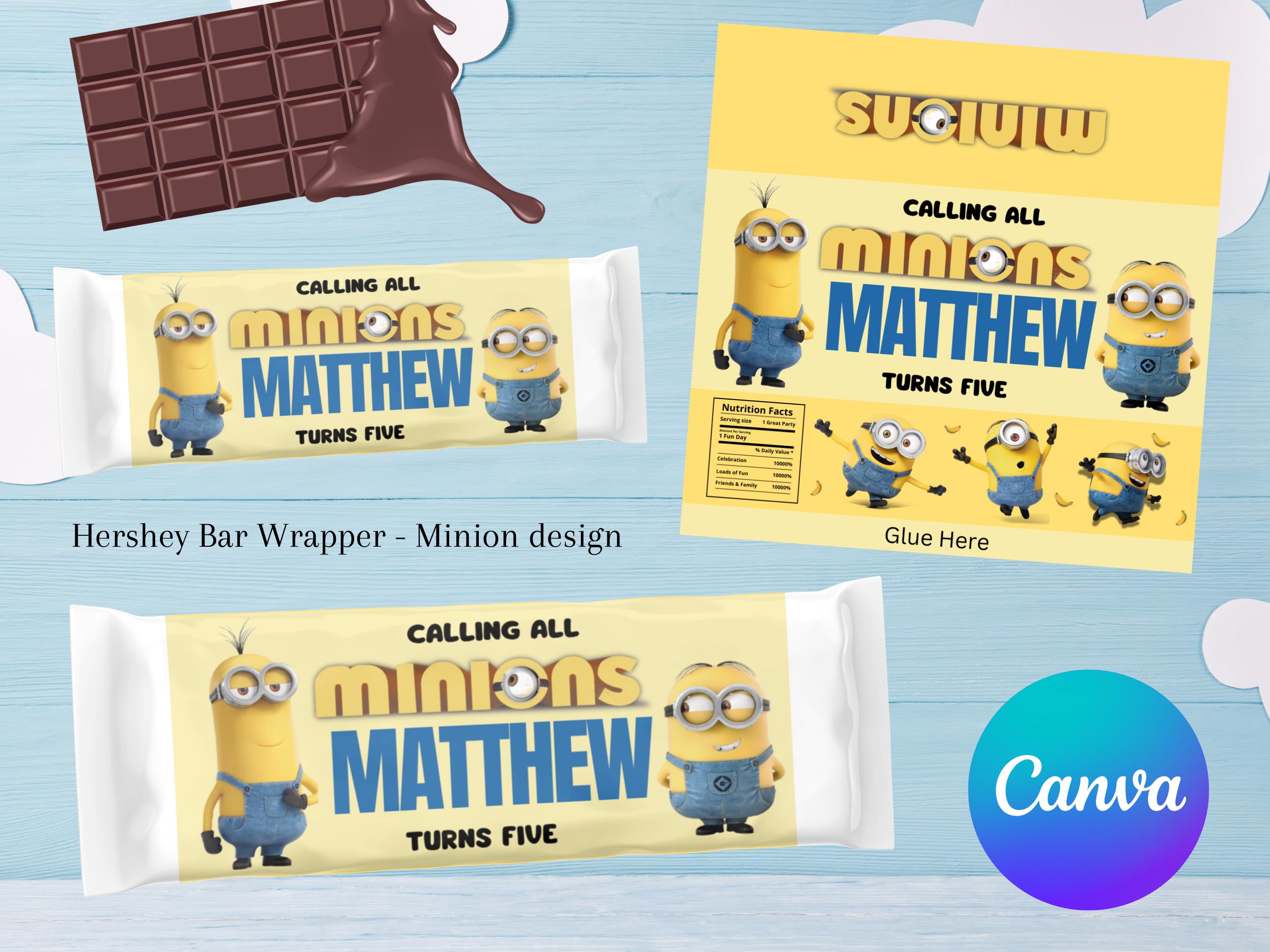 Despicable Me Chocolate Bar Wrapper Template Candy Bar Wrapper ...