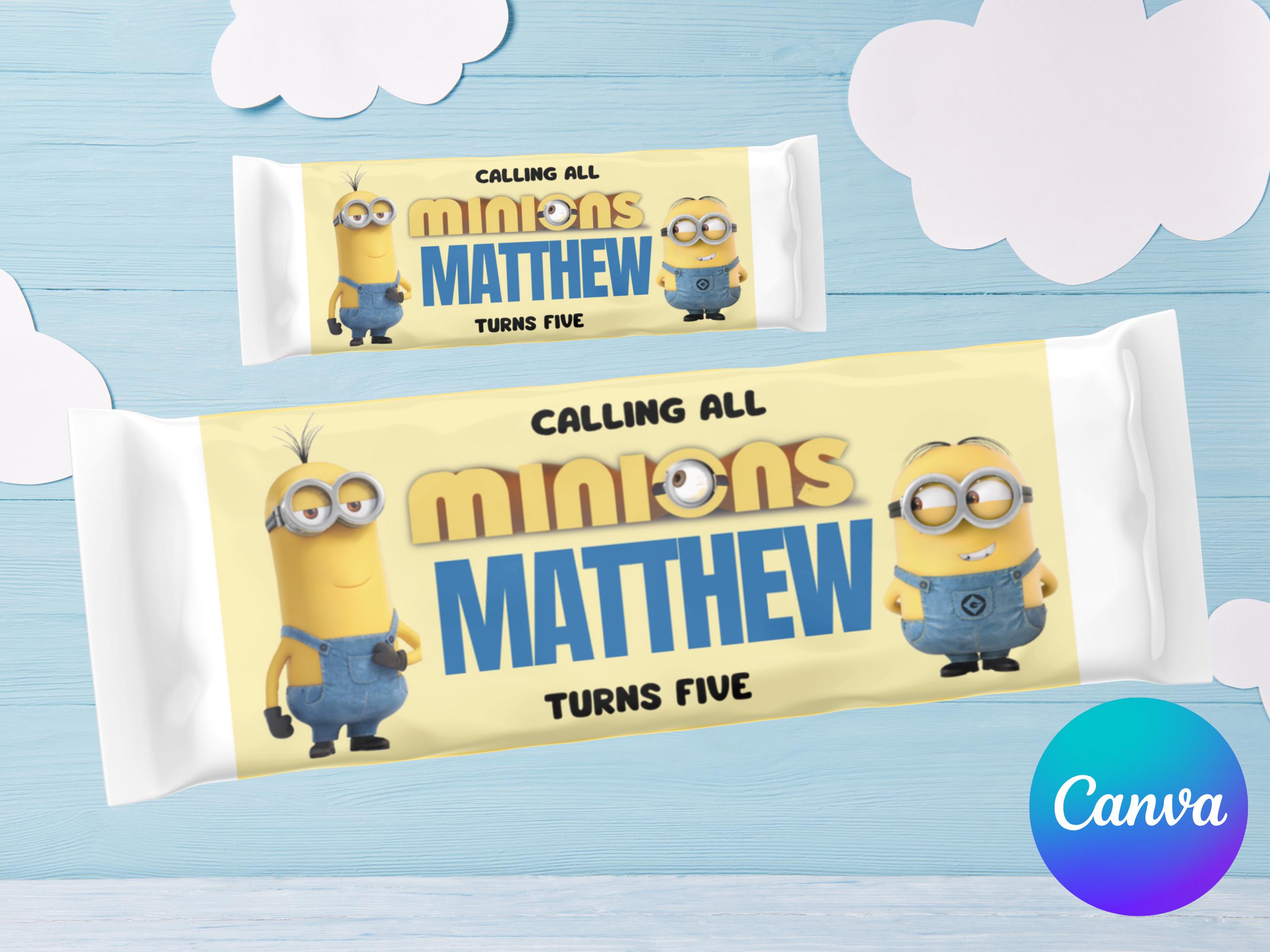 Despicable Me Chocolate Bar Wrapper Template Candy Bar Wrapper ...