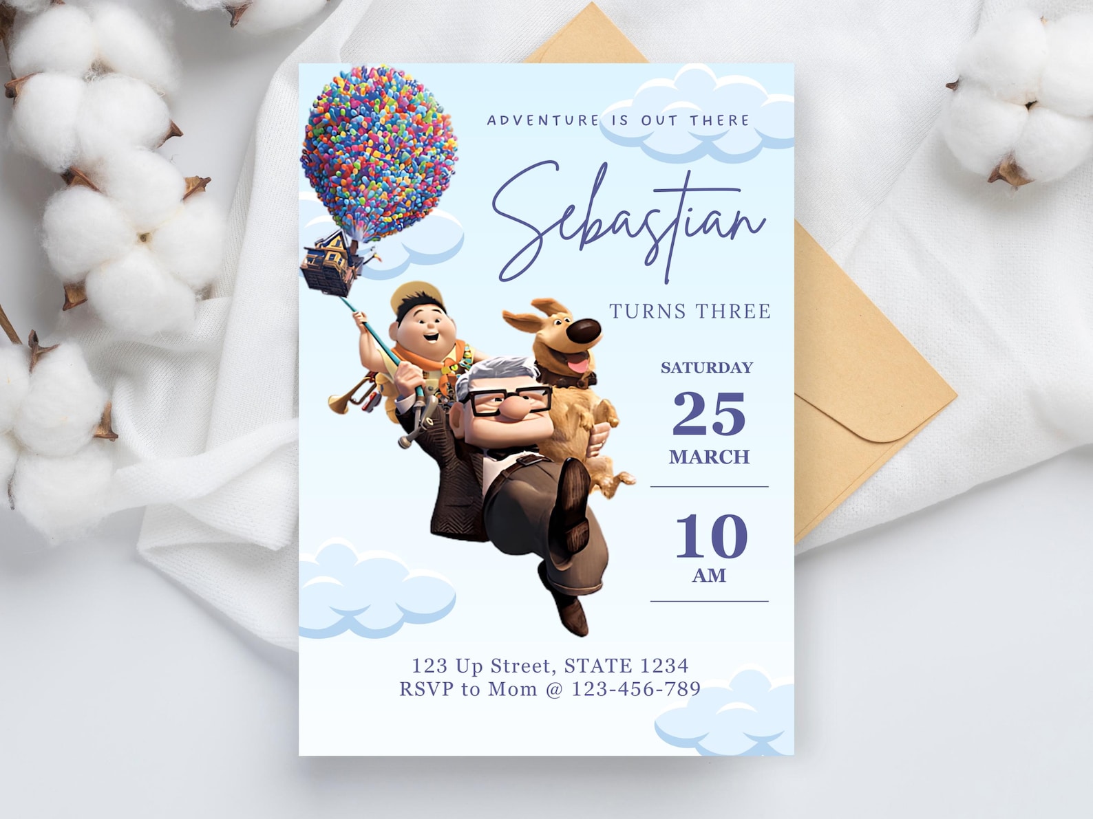 Up Invitation | Digital Download | Editable Invitation Printable ...