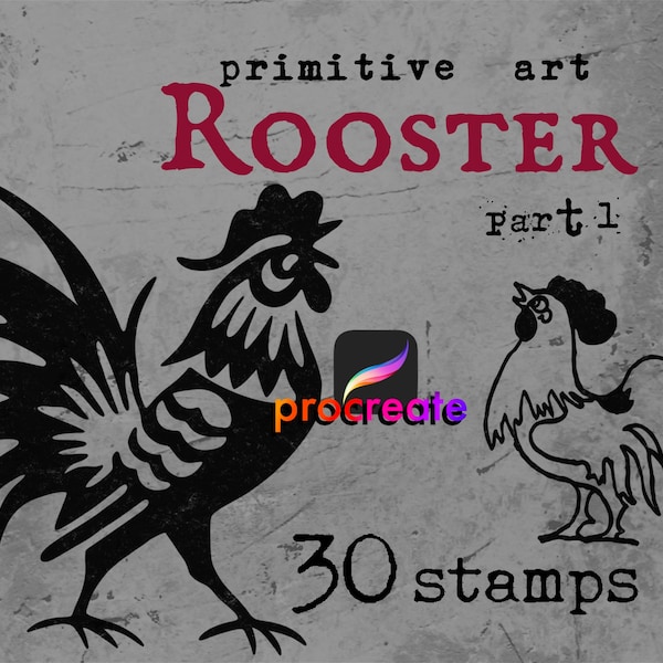 Primitive Rooster - Etsy
