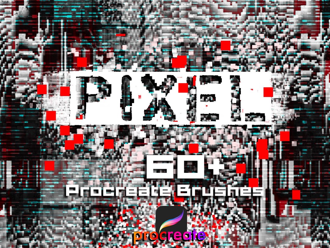 Procreate Pixel Brushes. Glitch Textures for Procreate. - Etsy
