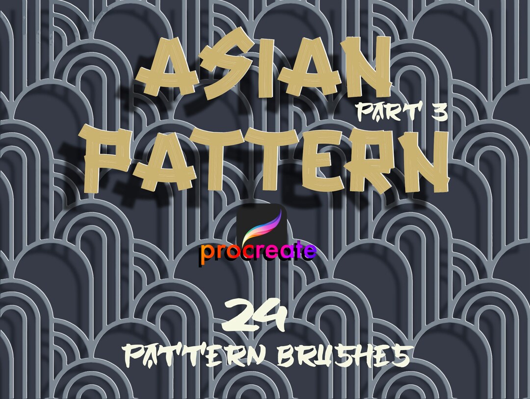 Chinese Pattern Brushes for Procreate. Procreate Ornament Texture ...