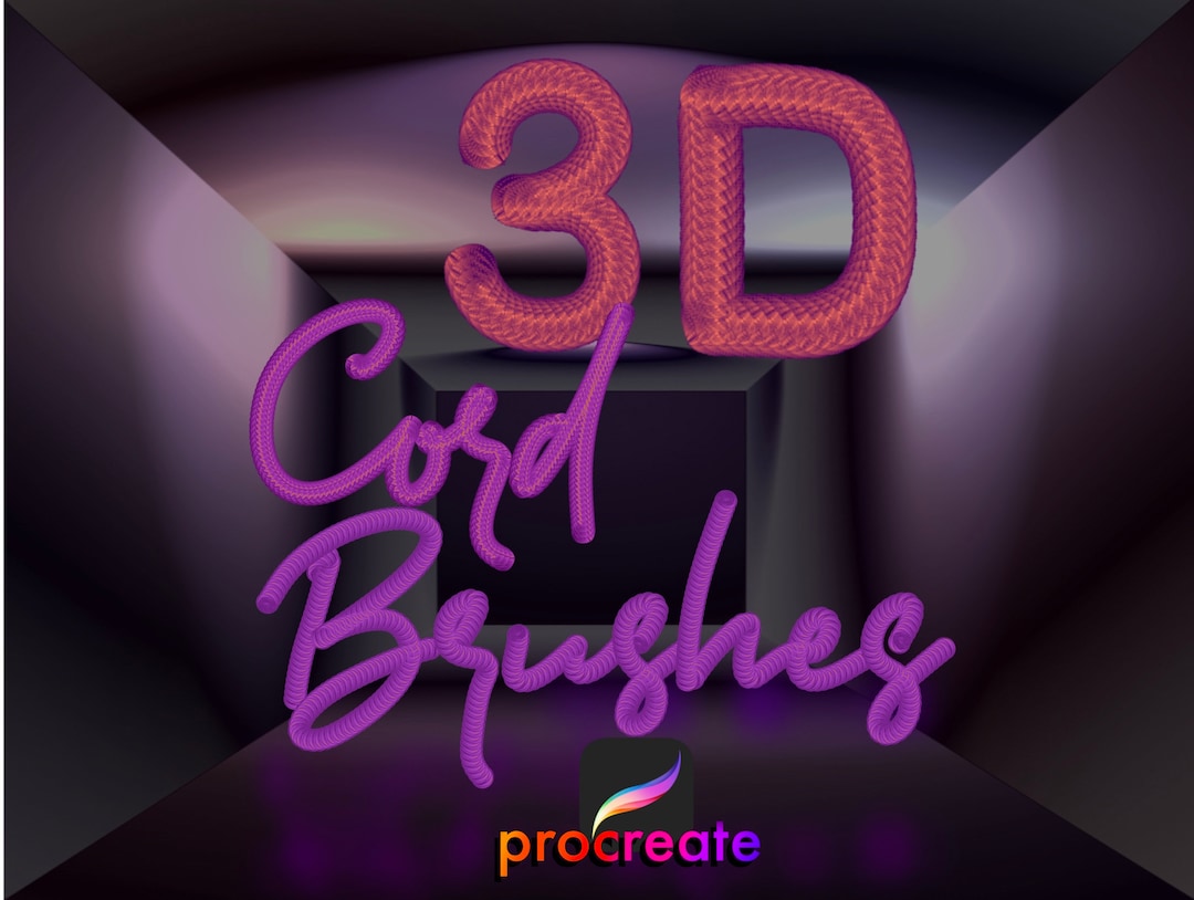 Procreate 3D Lettering Brushes, 3D Brushes for Procreate. Three ...