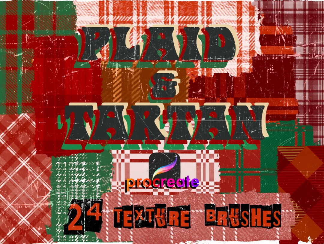 Plaid and Tartan Procreate Textures. Fabric Texture Brushes for ...