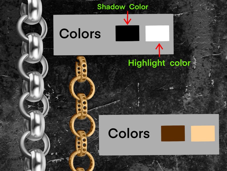 3D Chain Brushes for Procreate. - Etsy