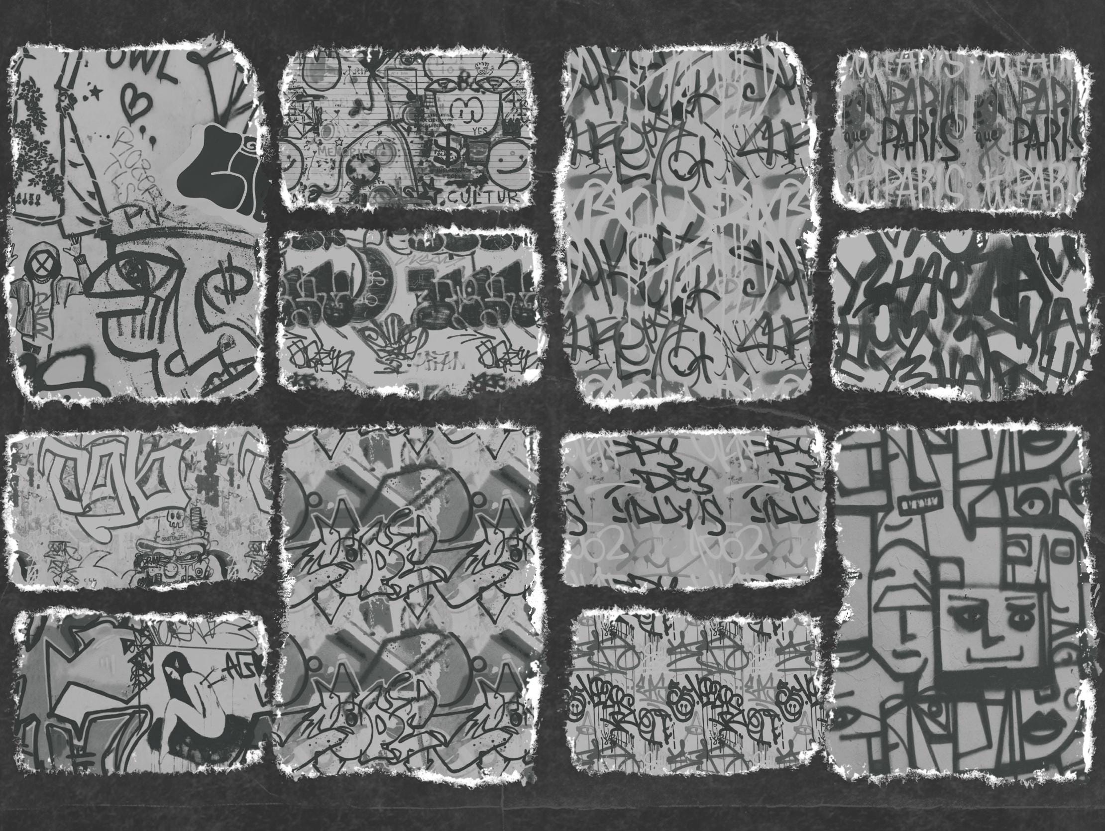 Street Art Texture for Procreate. Graffiti Background and Overlay ...