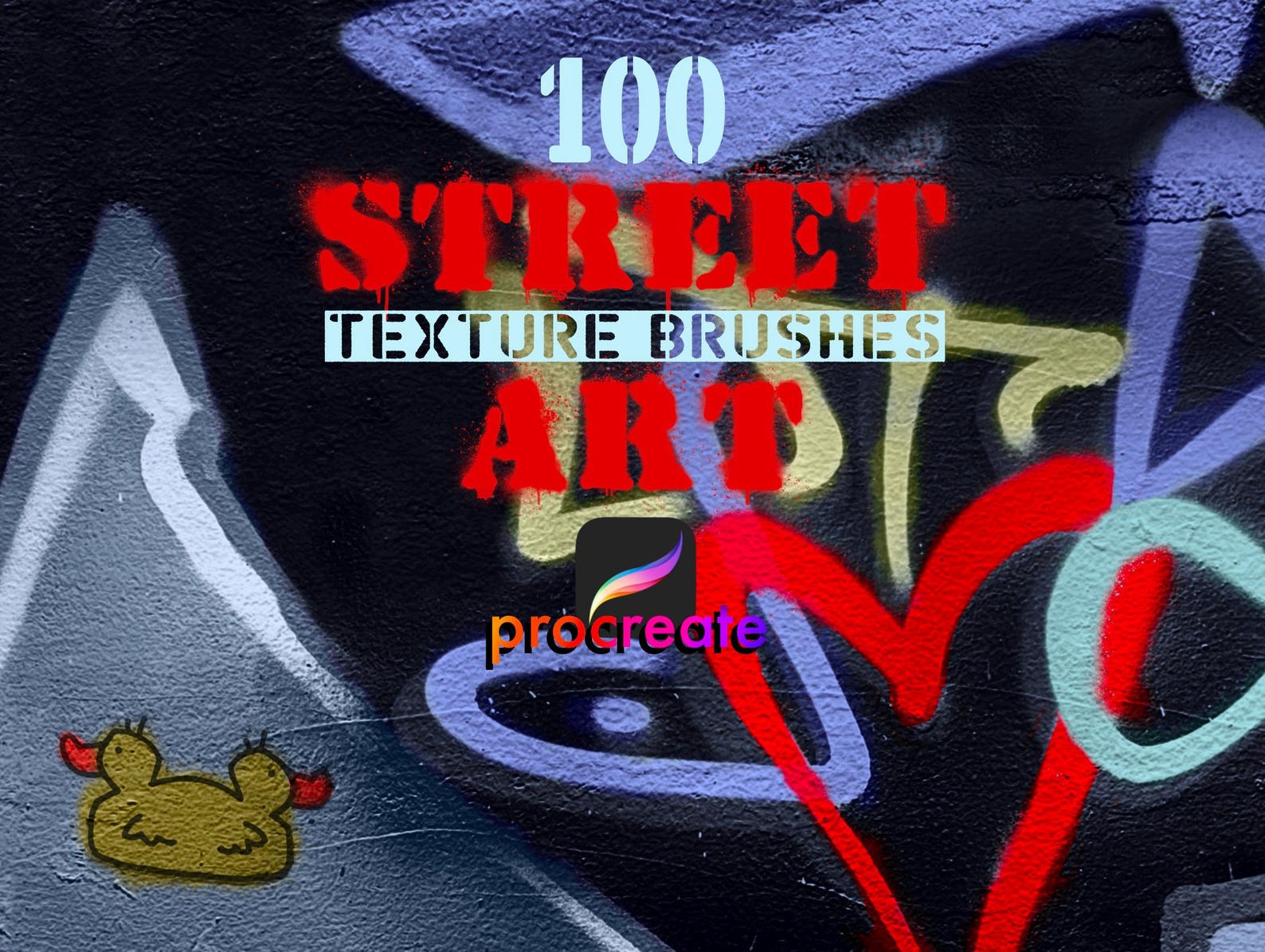 Street Art Texture for Procreate. Graffiti Background and Overlay ...