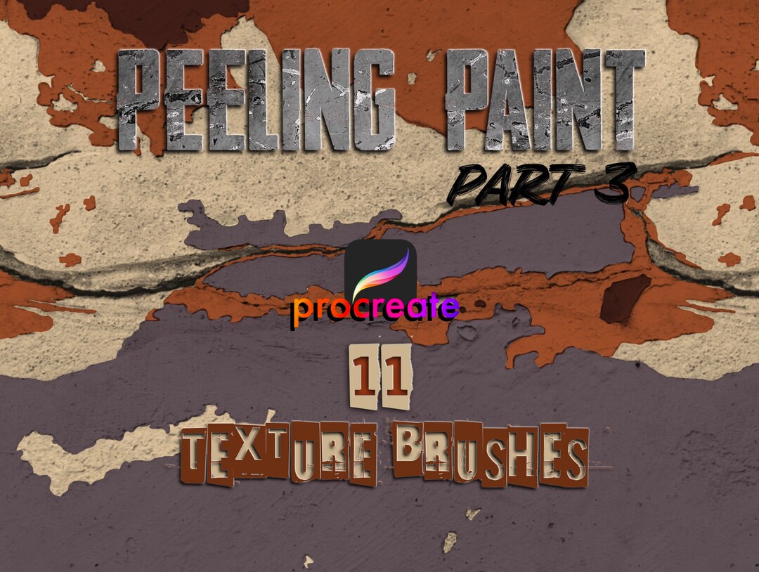 Peeling Wall Texture Brush . Peeling Paint Brushes. Grunge Texture for ...