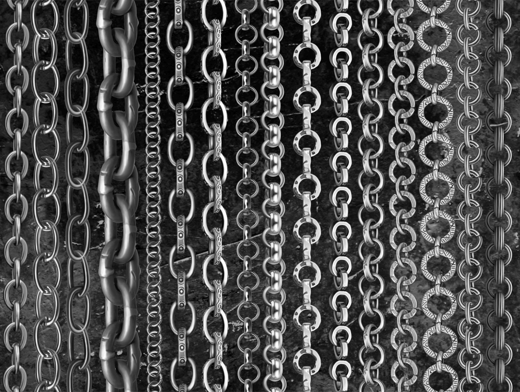 3D Chain Brushes for Procreate. - Etsy