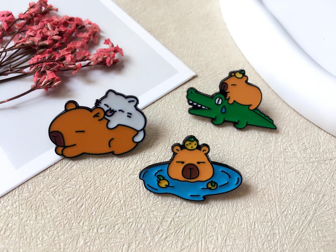 Cute Capybara Enamel Pin Little Animal Pin Badge Pin Collection Lapel ...