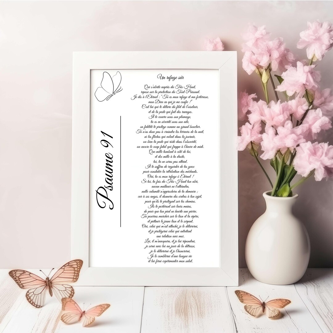 Bible Verses - Psalm 91 - A Safe Shelter - Christian Wall Art for ...