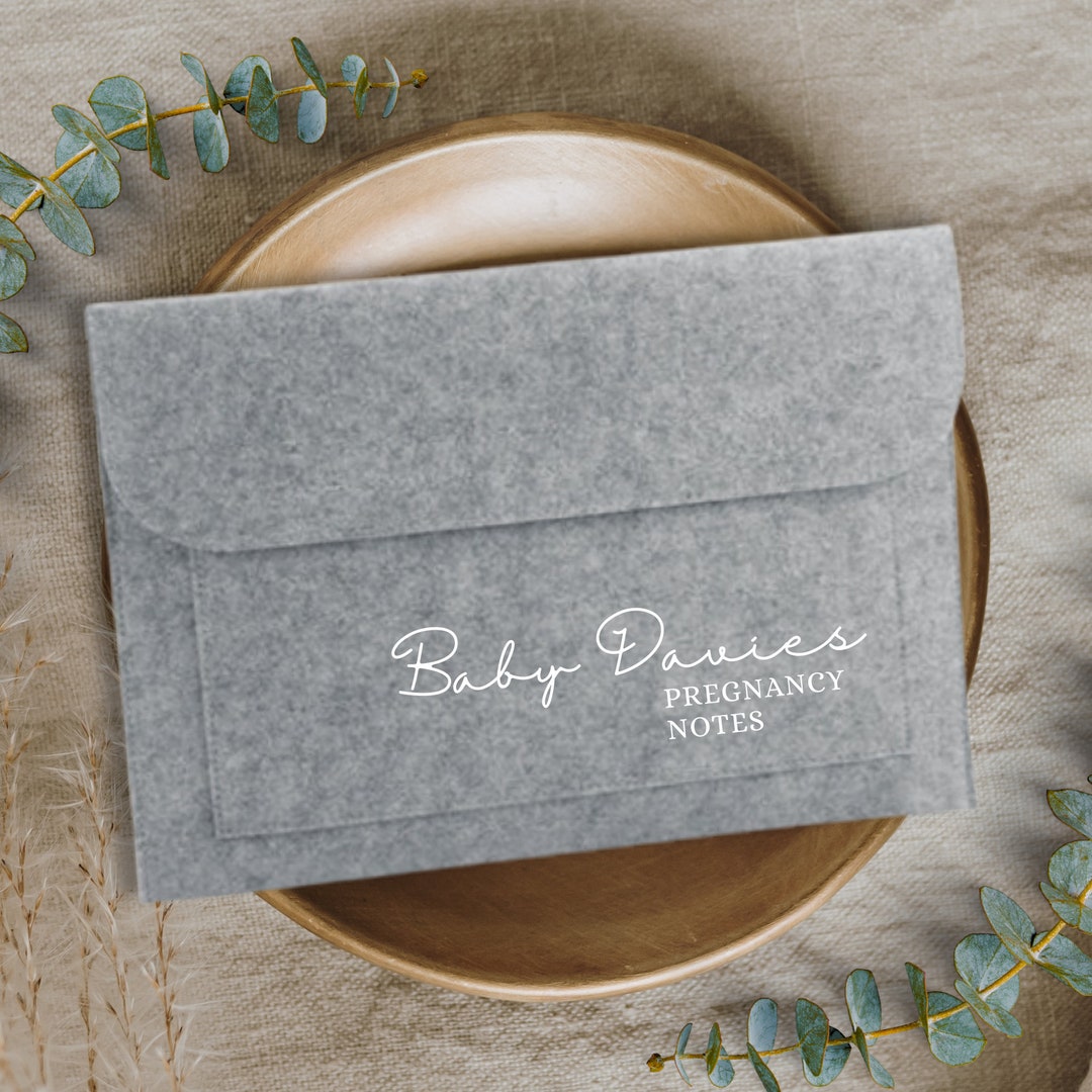 Personalised Pregnancy Notes Folder, Maternity Notes, Personalised Red ...