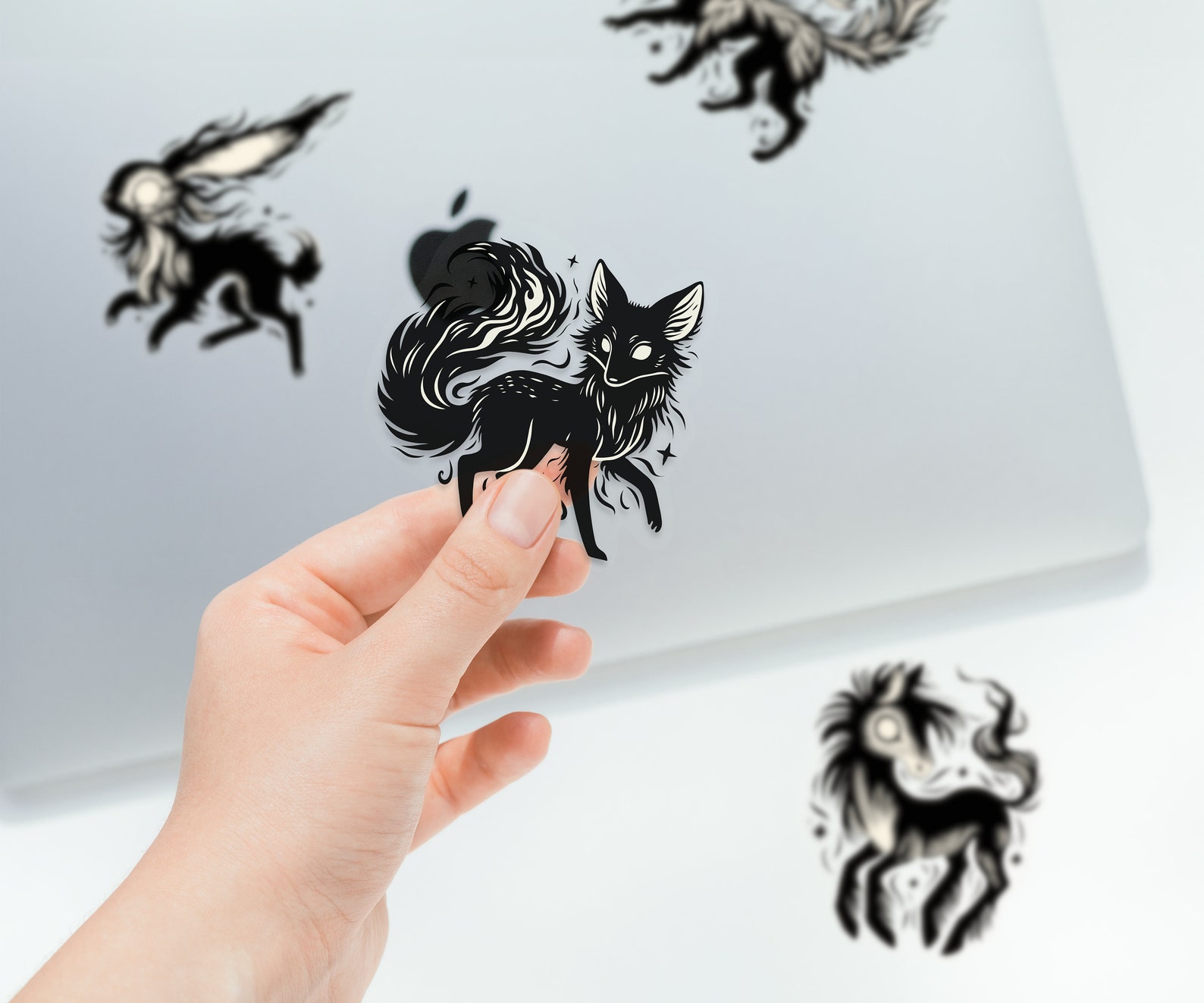 Celtic Folklore Púca Fox Sticker - Handcrafted, Water-resistant Vinyl ...