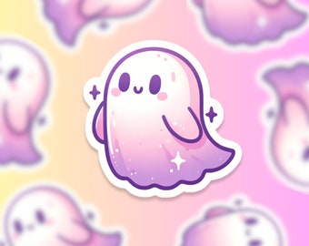 Tiny Ghost Art Waterproof Sticker Set - Etsy