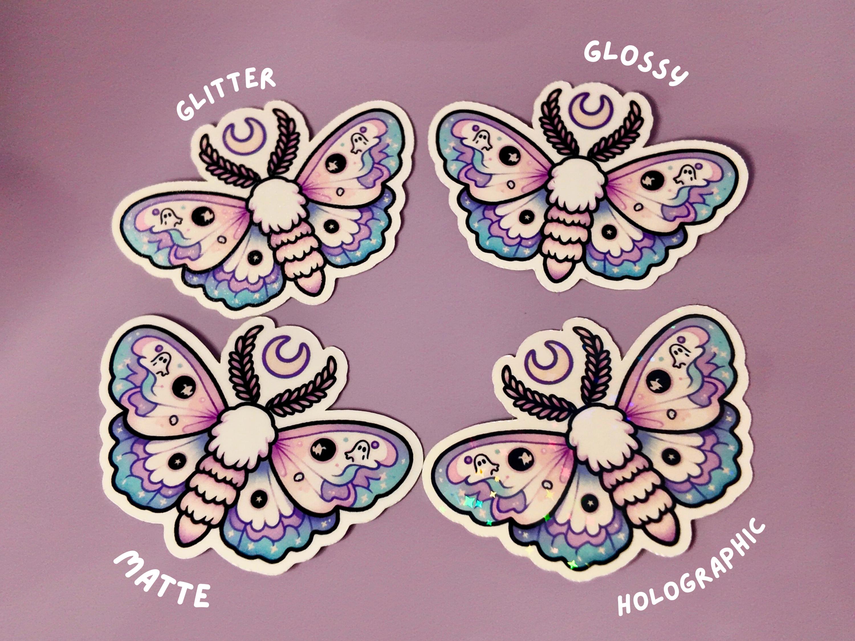 Pastel Moth Sticker – Water-resistant Vinyl Decal - Etsy