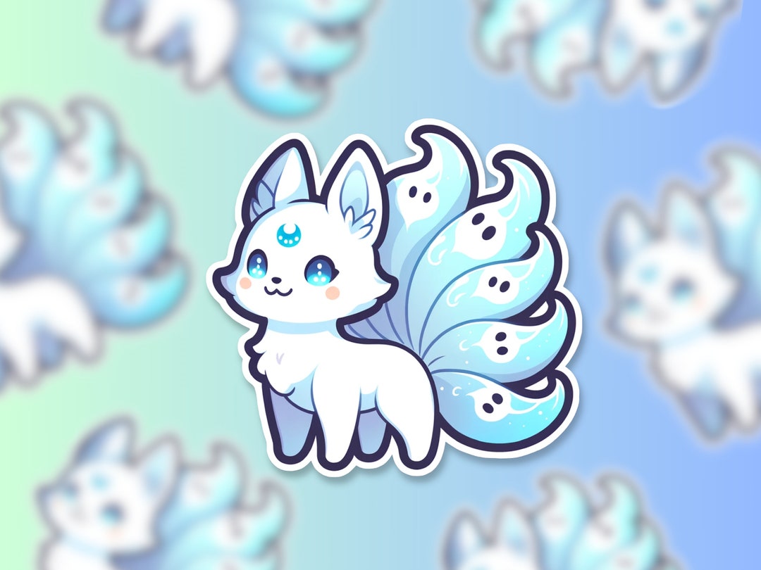 Kitsune Spirit Fox Sticker - Handcrafted, Water-resistant Vinyl Decal ...