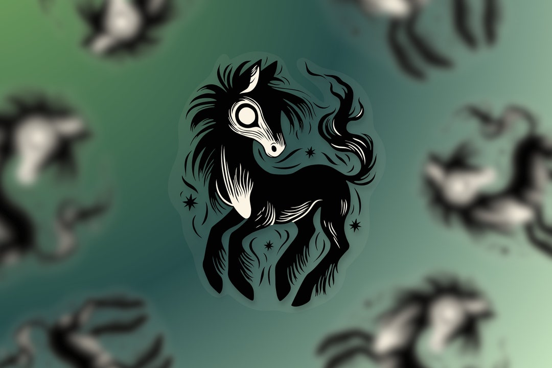 Celtic Púca Horse Sticker: Handcrafted Vinyl Decal - Etsy