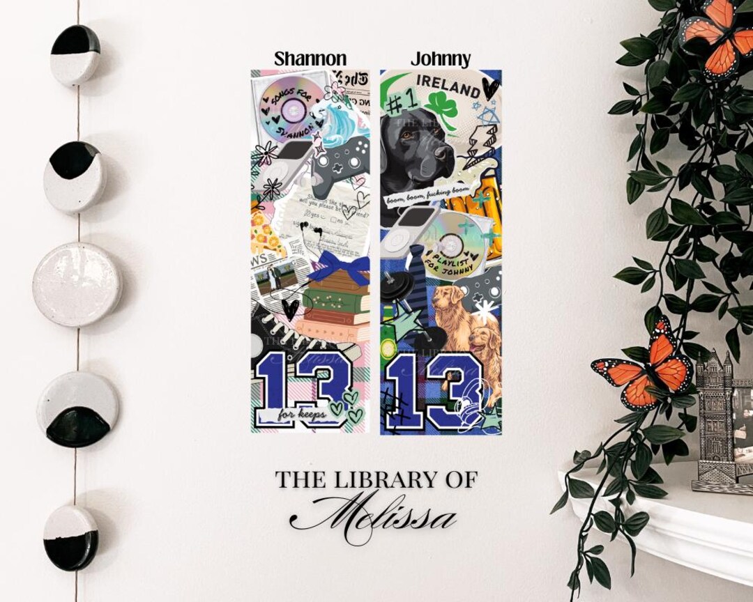 Johnny & Shannon | Bot Collage Double Sided Laminated Bookmark | Book ...