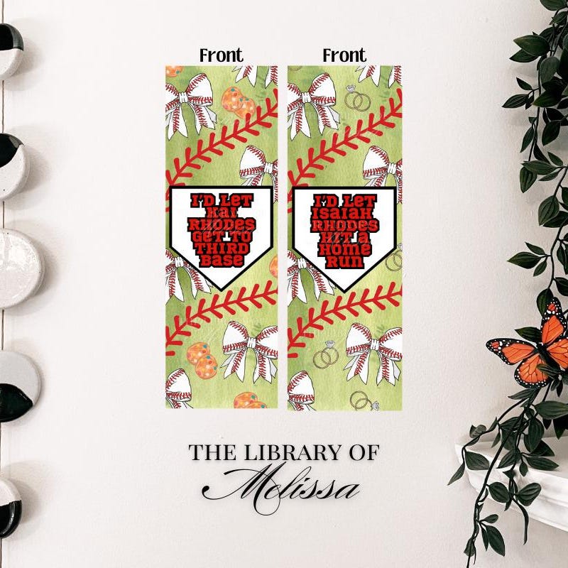 Baseball Bookmark - Etsy
