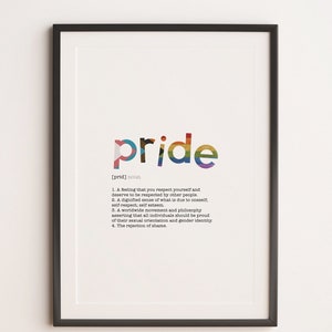 Pride Definition Print - Etsy