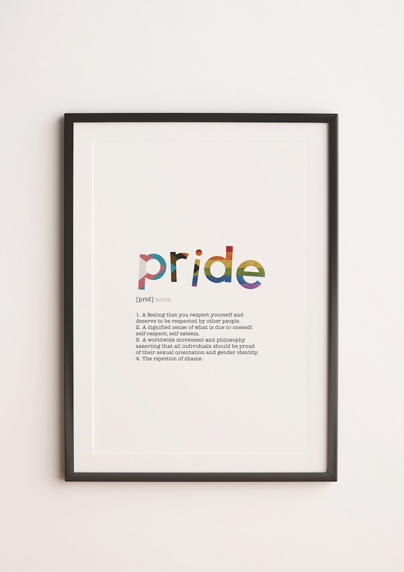 Pride Definition Print - Etsy
