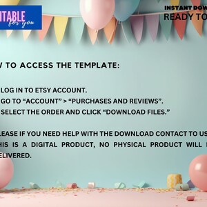 Birthday Party Invitation Editable, Party Editable Invite, Editable ...