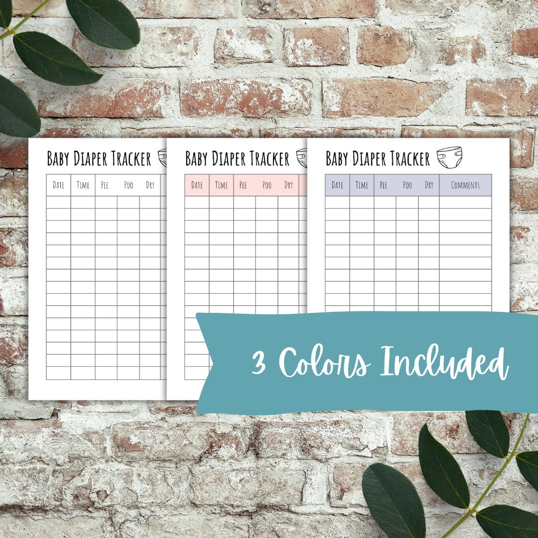 Printable Daily Baby Tracking Page, DIY Baby Tracking Log Book, Feeding ...