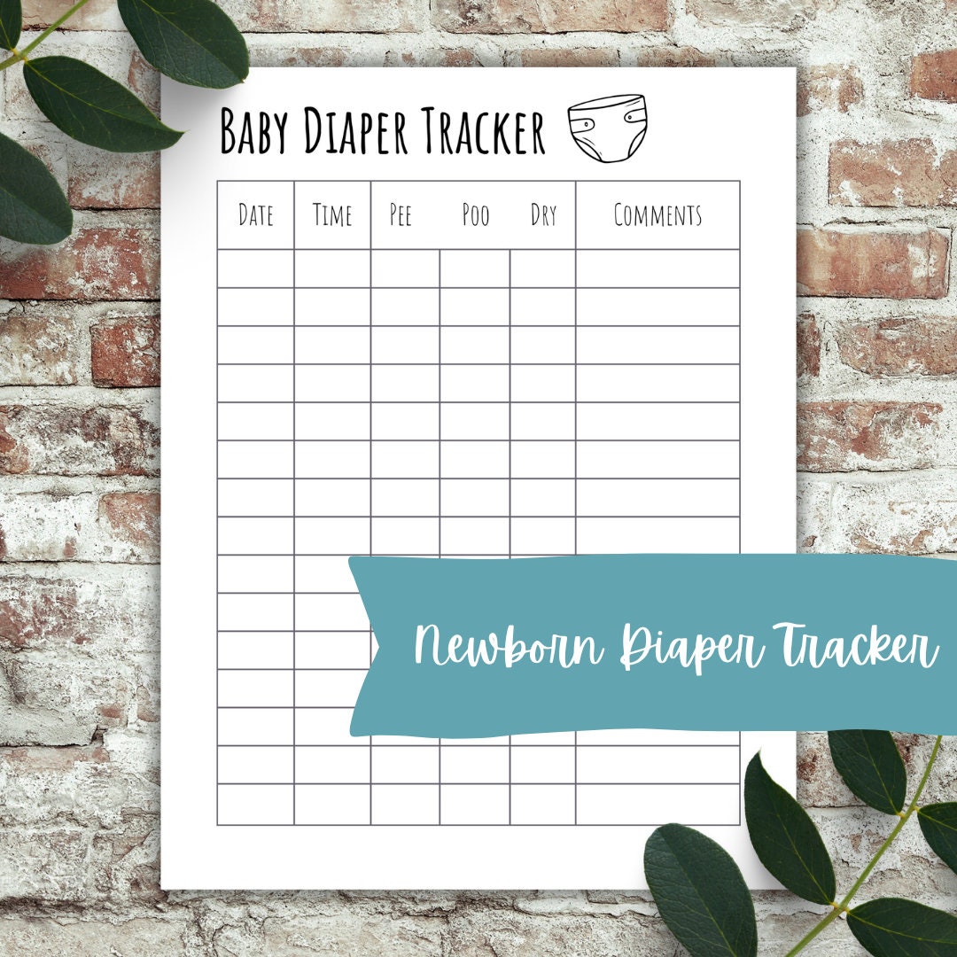 Printable Daily Baby Tracking Page, DIY Baby Tracking Log Book, Diaper ...