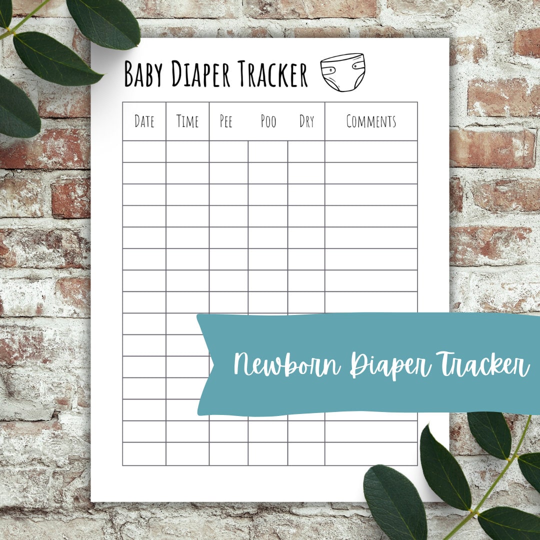Printable Daily Baby Tracking Page, DIY Baby Tracking Log Book, Diaper ...