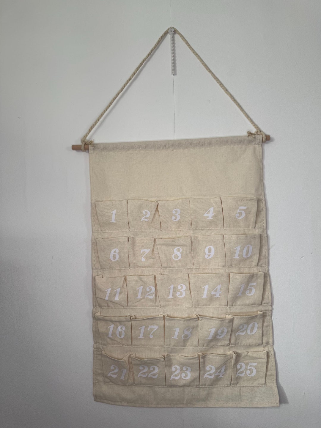 Reusable Hanging Cloth Advent Calendar Fill Your Own & Refillable ...