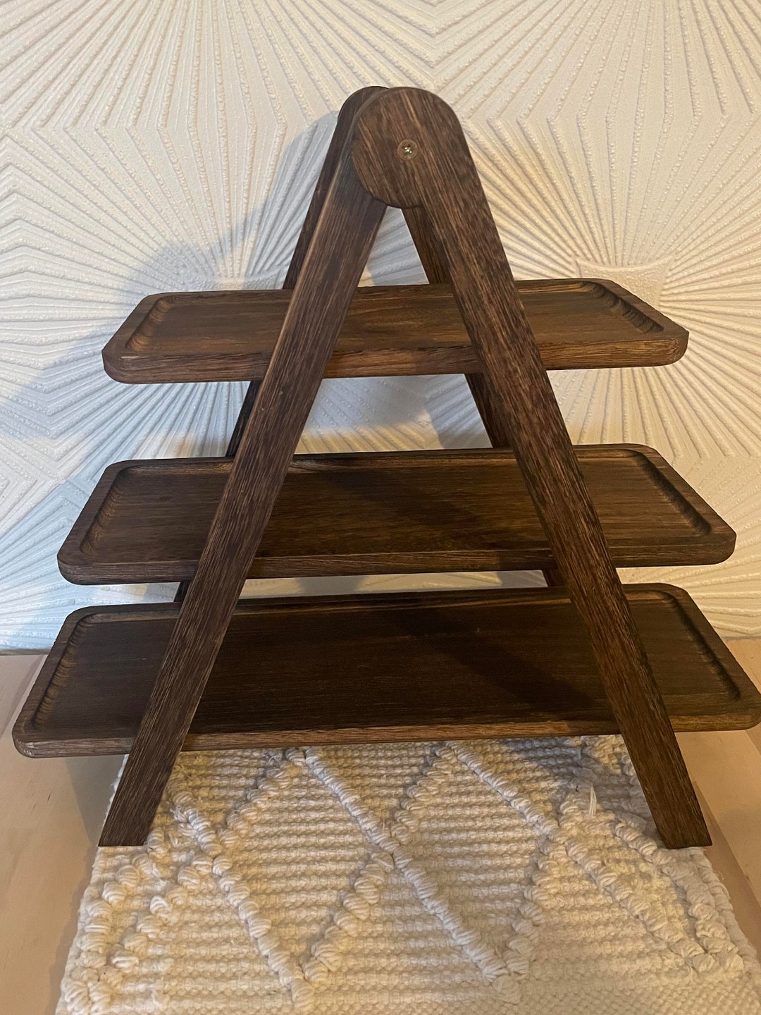 Charming 3-tier Rectangular Wooden Afternoon Tea Stand Elegantly ...