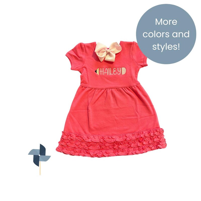Girls Monogram Dress - Etsy