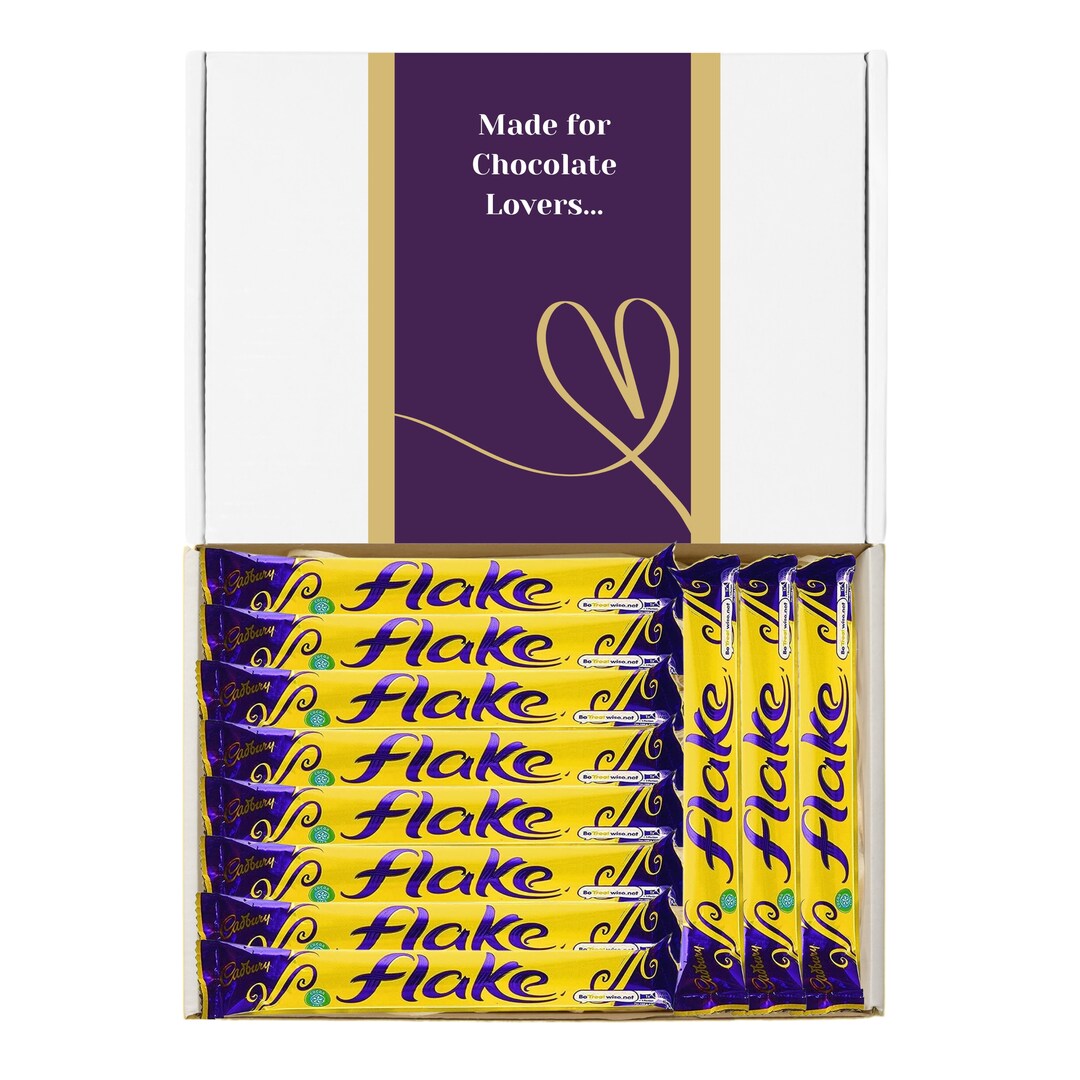 Cadburys Flake Milk Chocolate Bars Gift Box Hamper Birthday X11 Flakes ...