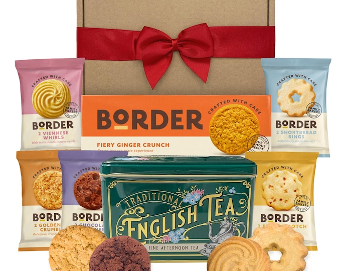 Border Biscuits Gift Set Afternoon Tea Hamper - Border Ginger Crunch ...
