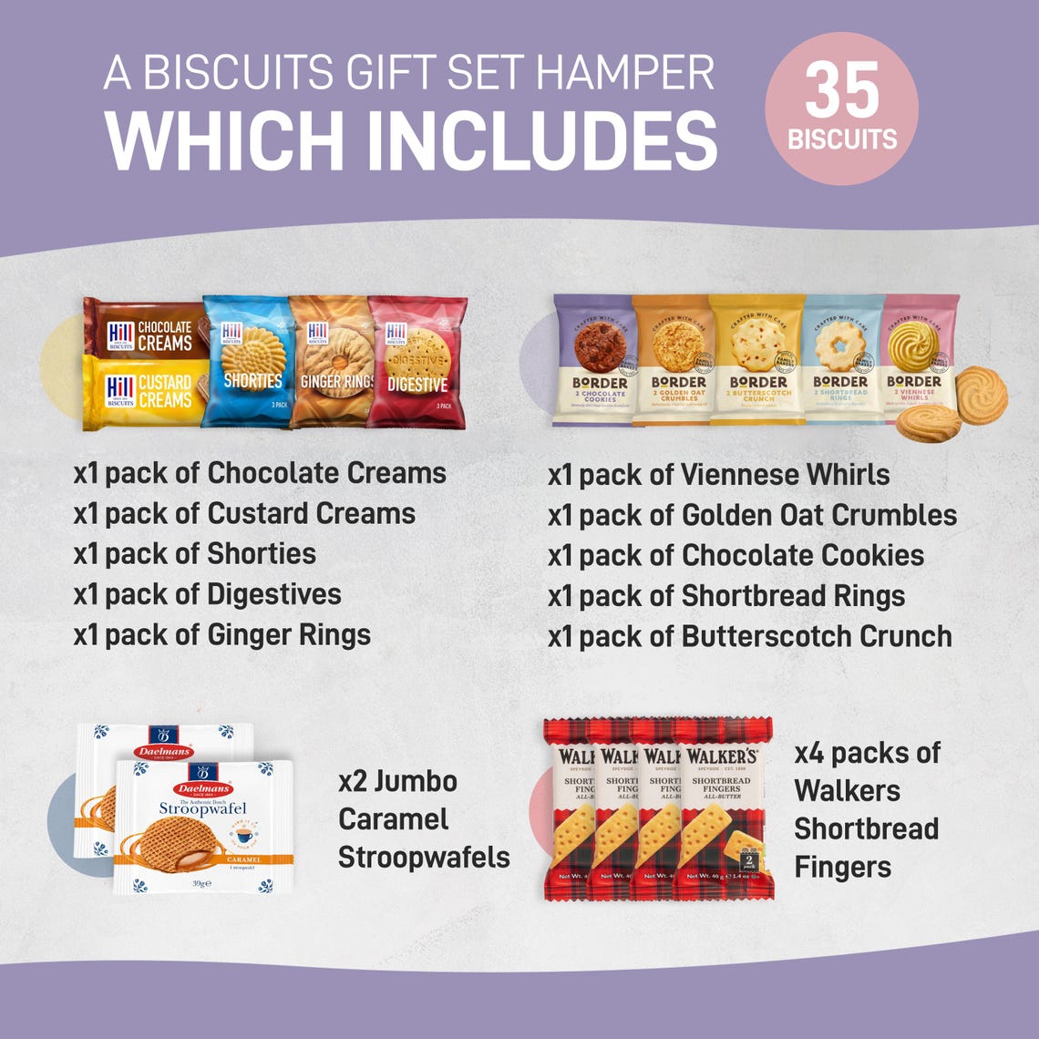 Biscuits Gift Set Biscuit Selection - Individually Wrapped Biscuits (35 ...