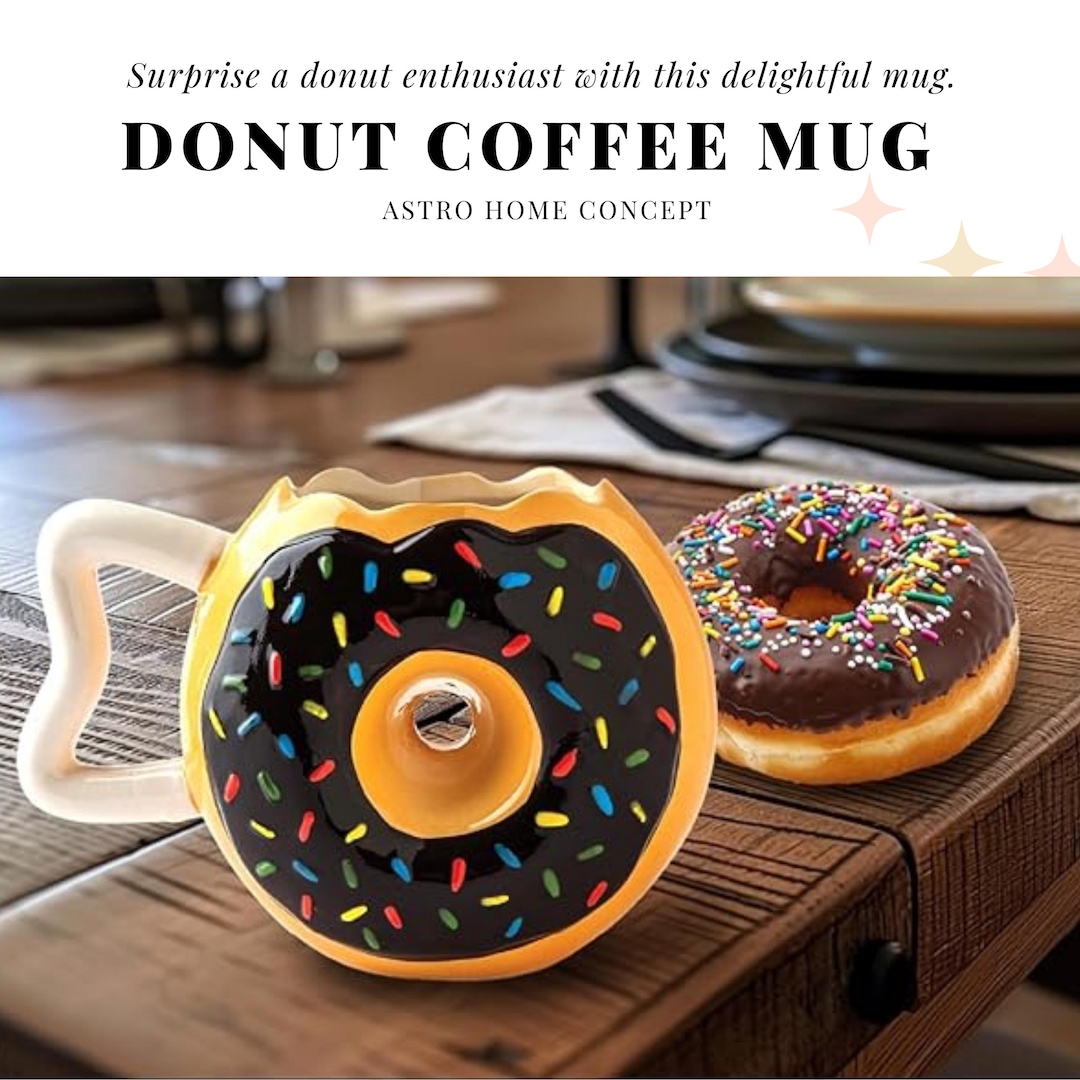 Donut Coffee Mug A Fun and Unique Gift for Coffee and Donut Lovers - Etsy