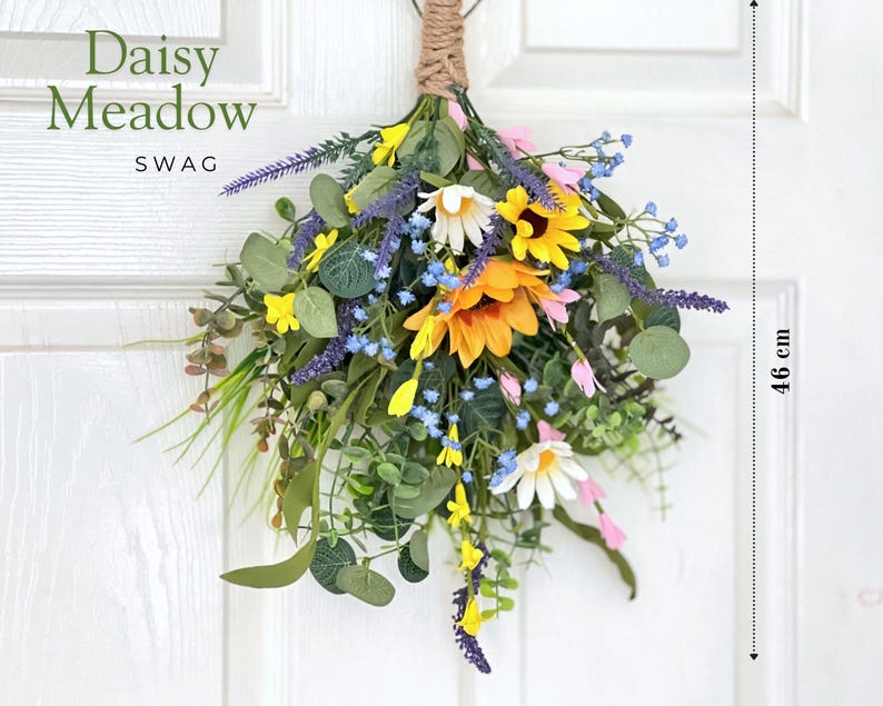 Daisy Meadow Wooden Flower Frame, Cottagecore Wall Decor, Farmhouse ...