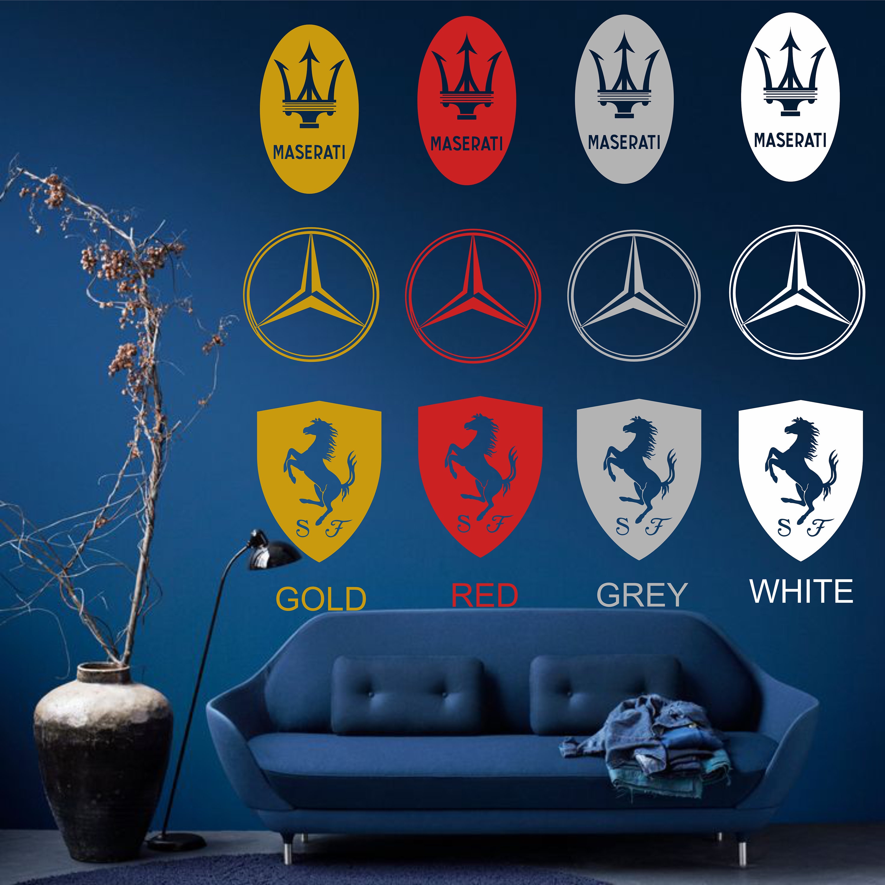 Car Metal Wall Art, Metal Car Logo, Gift for Him, New Car Gift, Metal ...