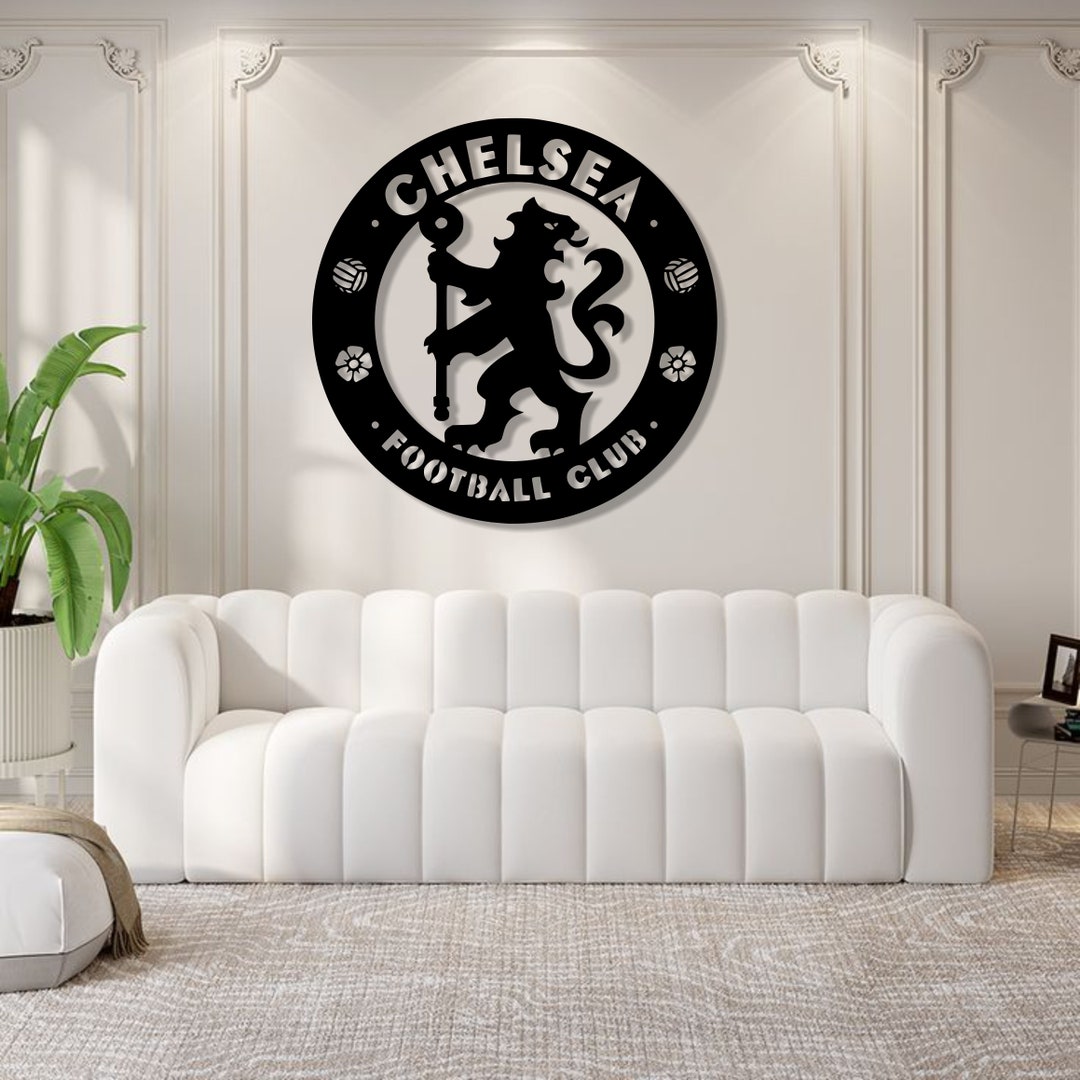 Chelsea FC Metal Wall Art, Soccer Metal Wall Decoration, Football Club ...