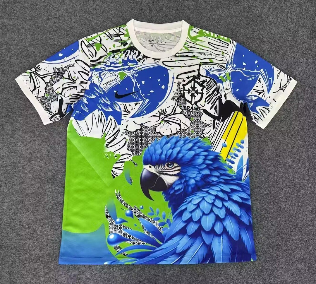 25/26 Brazil Blue Parrot Jersey | Concept Jersey | Soccer Jersey ...