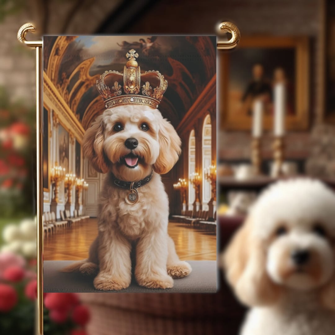 Cockapoo Dog Flag for Dog Lovers, Dog Royal Design, Welcome Dog Flag ...