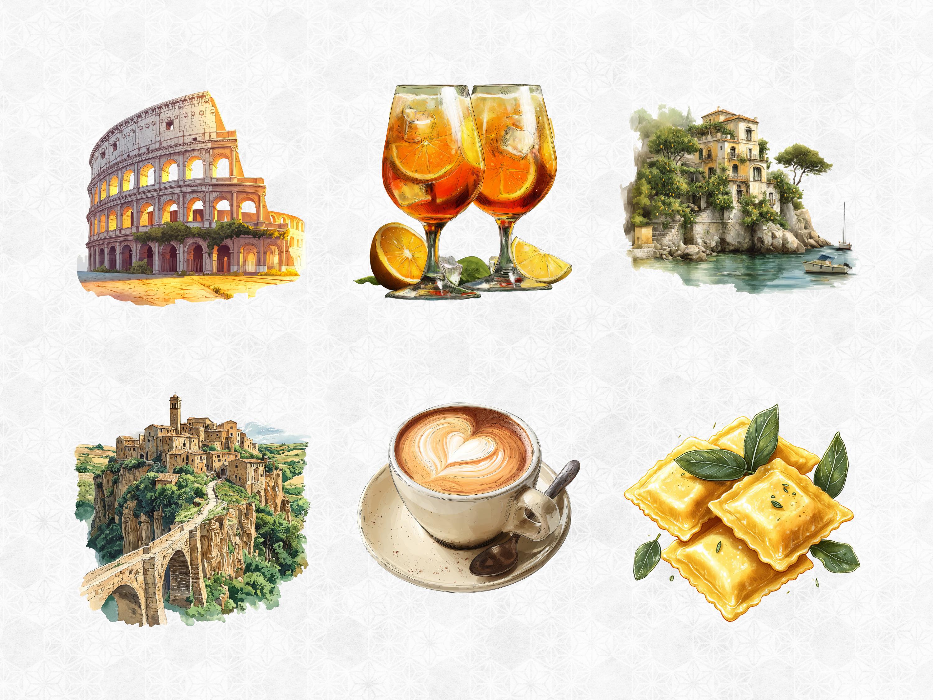 Watercolor Italy Clipart, Italy Art, Italian Culture PNG, Travel ...