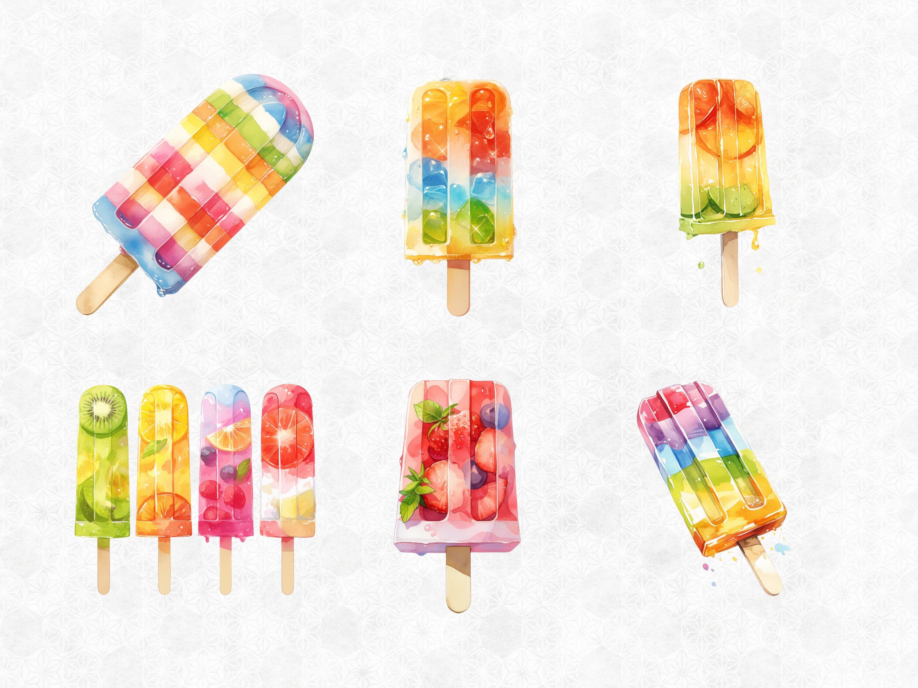 Popsicle Clipart: Summer Ice Cream PNG Bundle (digital Download) - Etsy