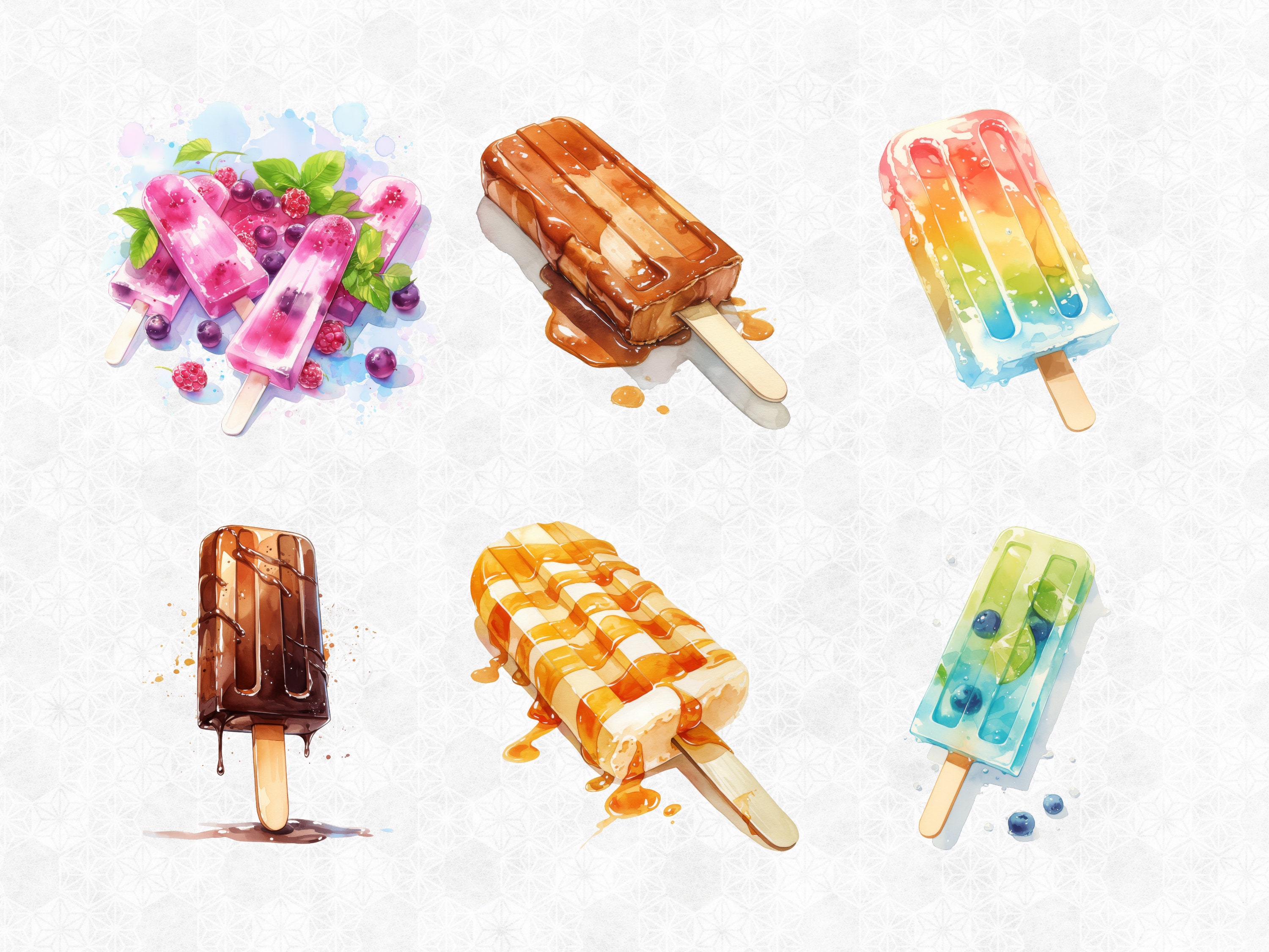 Popsicle Clipart: Summer Ice Cream PNG Bundle (digital Download) - Etsy