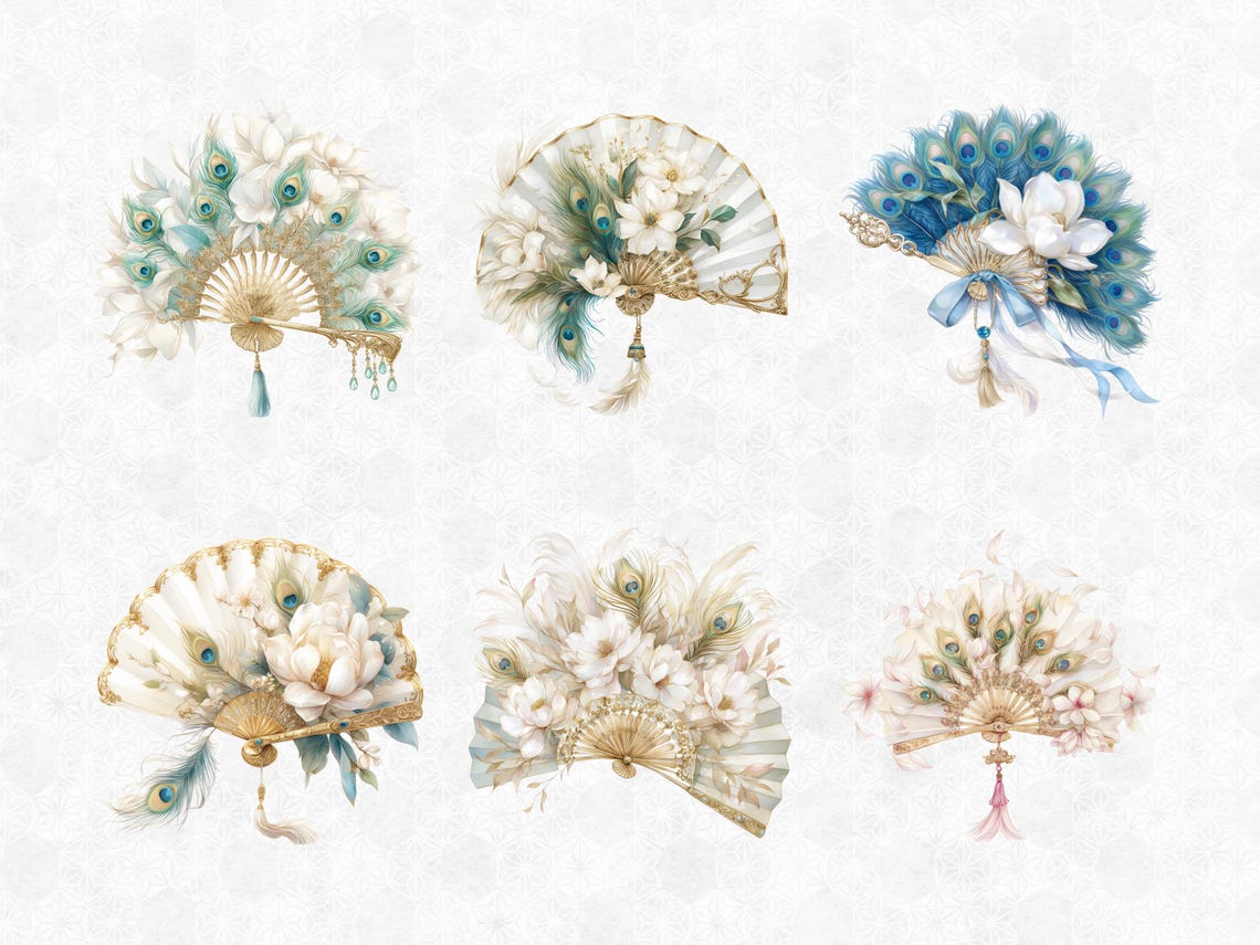 Watercolor Peacock Feather Clipart, Peacock PNG, Hand Fan Clipart ...