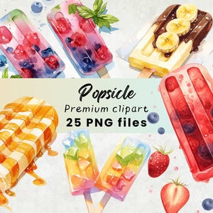 Popsicle Clipart: Summer Ice Cream PNG Bundle (digital Download) - Etsy