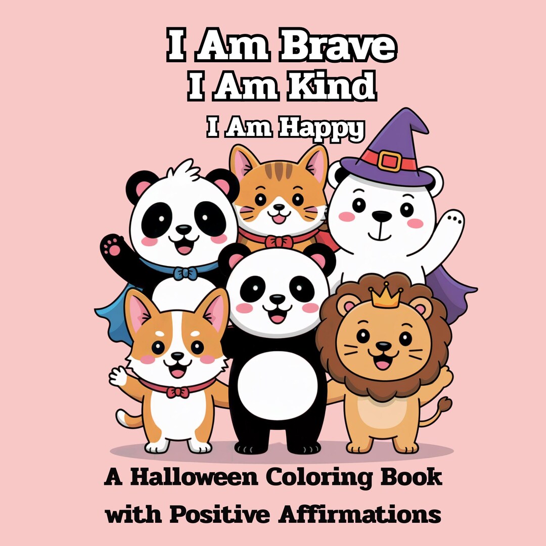 40 Halloween Coloring Pages for Kids, Printable Positive Affirmation ...