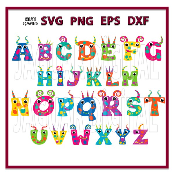 Monster Alphabet - Etsy