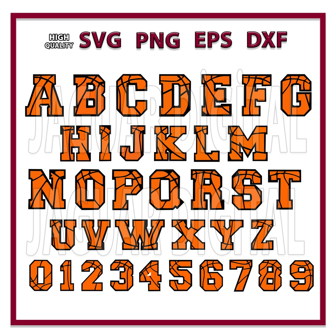 Basketball Font SVG Basketball Alphabet SVG Basketball Letters SVG ...